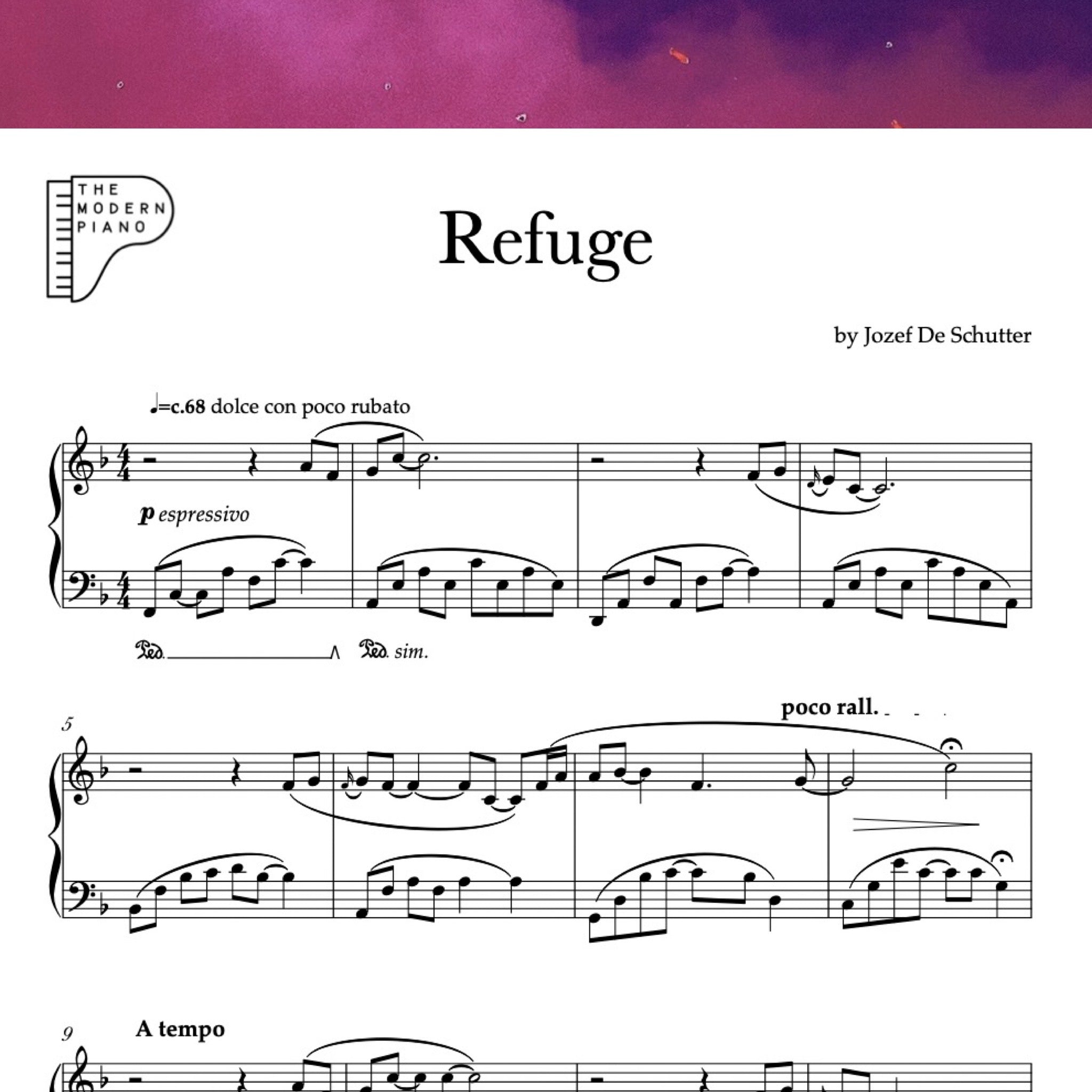 Refuge [Sheet Music Download] – Jozef De Schutter